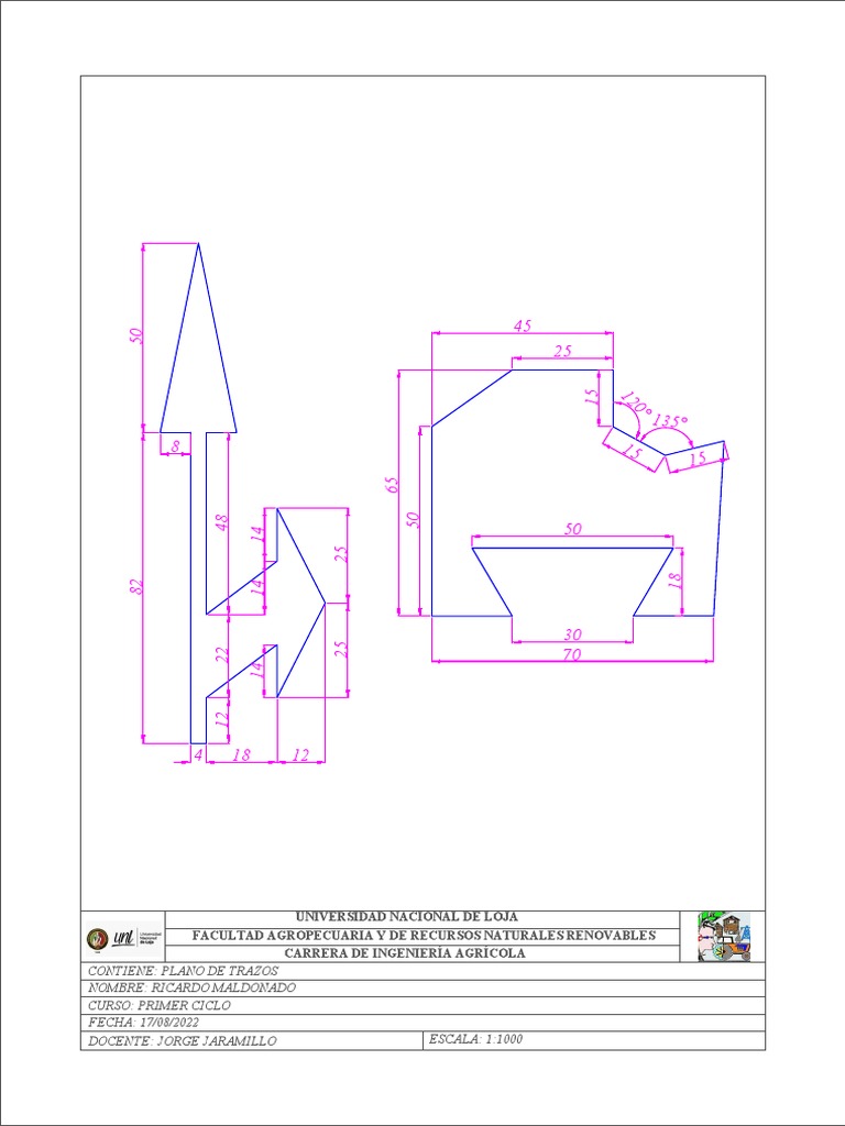 Tarea 1-Practica de Autocad | PDF