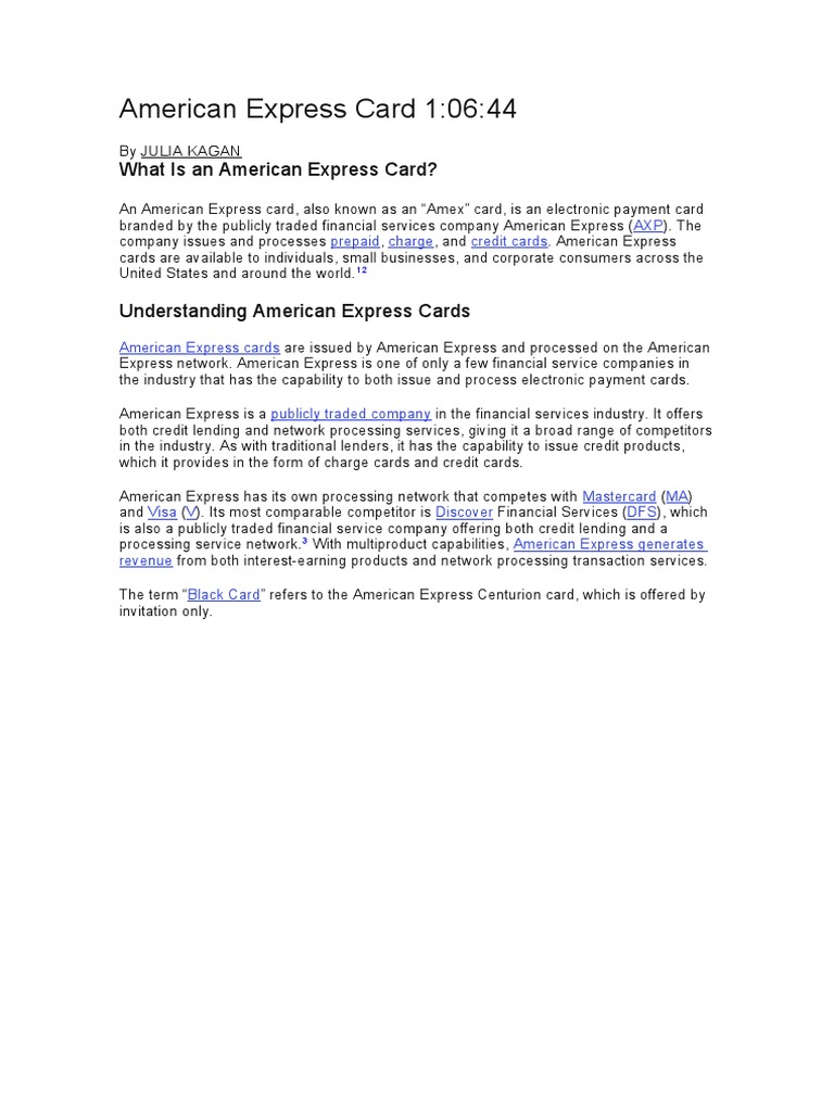 American Express Card 22 | PDF | American Express | Credit Card