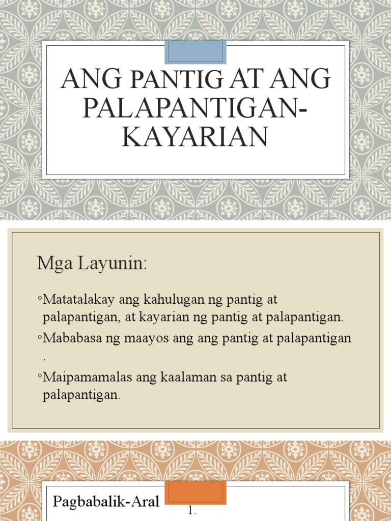 Ang Pantig at Ang Palapantigan-Kayarian Sam Demo | PDF