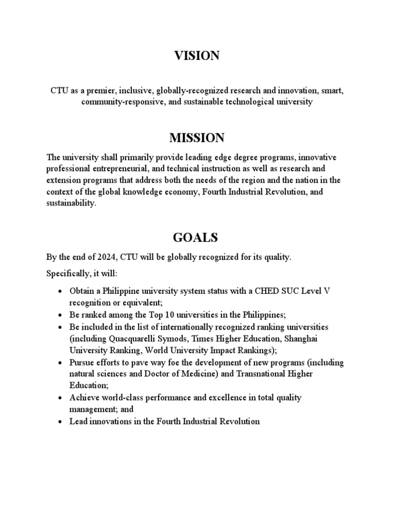 VMGO and Core Values | PDF | Business | Social Science