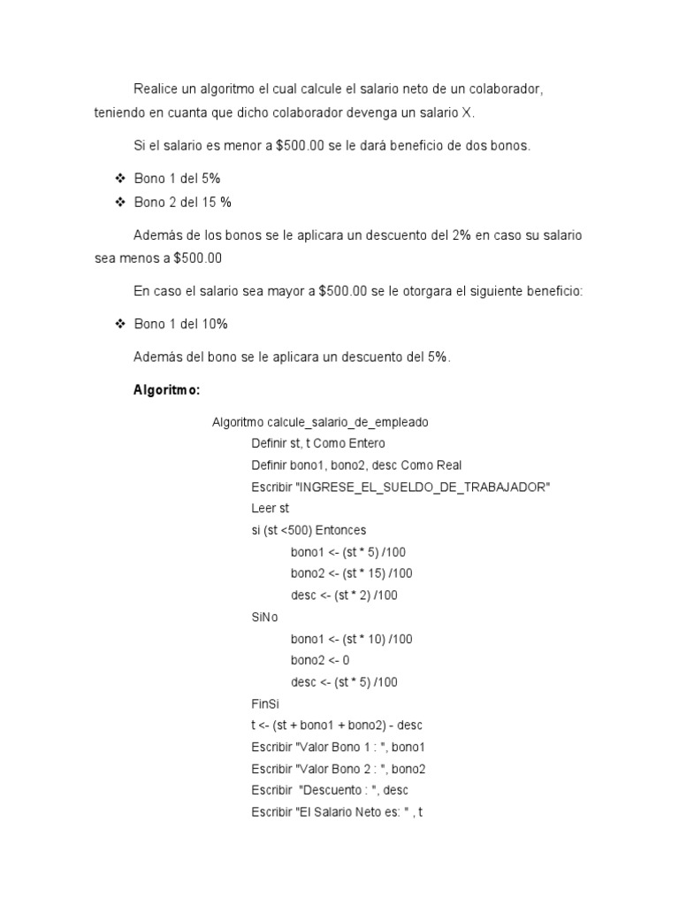 Tarea Algoritmo | PDF
