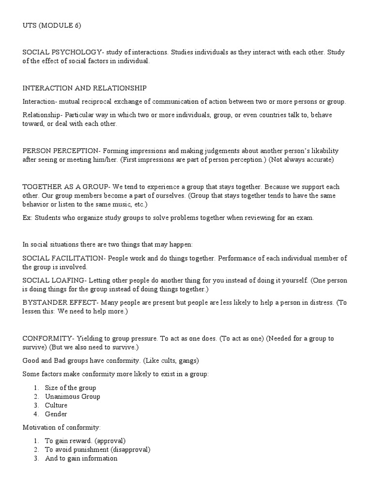 UTS - Module 6 | PDF | Love | Romance (Love)