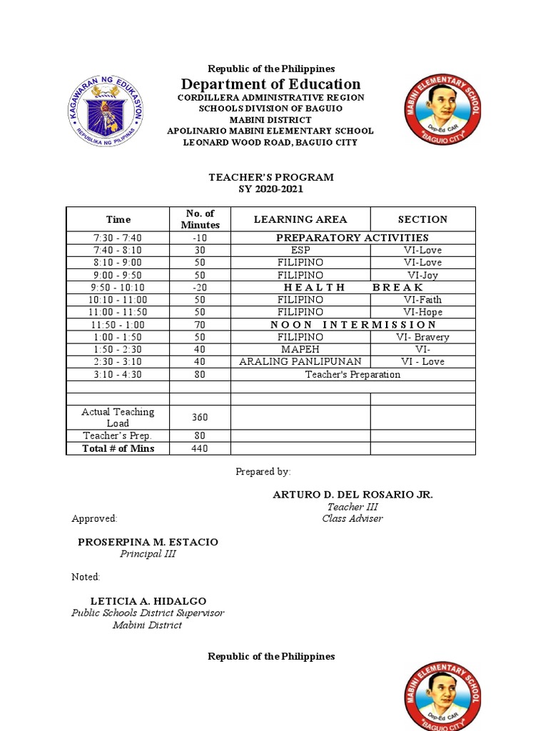 Baguio City Teacher's Program 2020-2021 | PDF | Social Institutions | Philippines