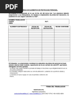 MODELO DE ACTA DE ENTREGA DE EPPS | PDF