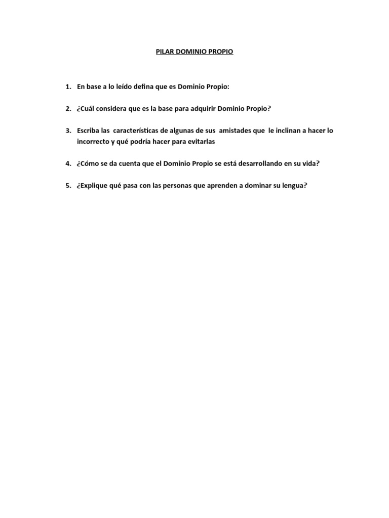 Definición y características del dominio propio | PDF