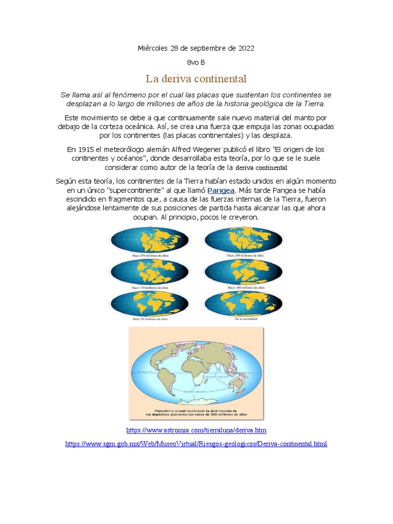 La Deriva Continental | PDF | Ciencias sociales | Ciencia y matemáticas