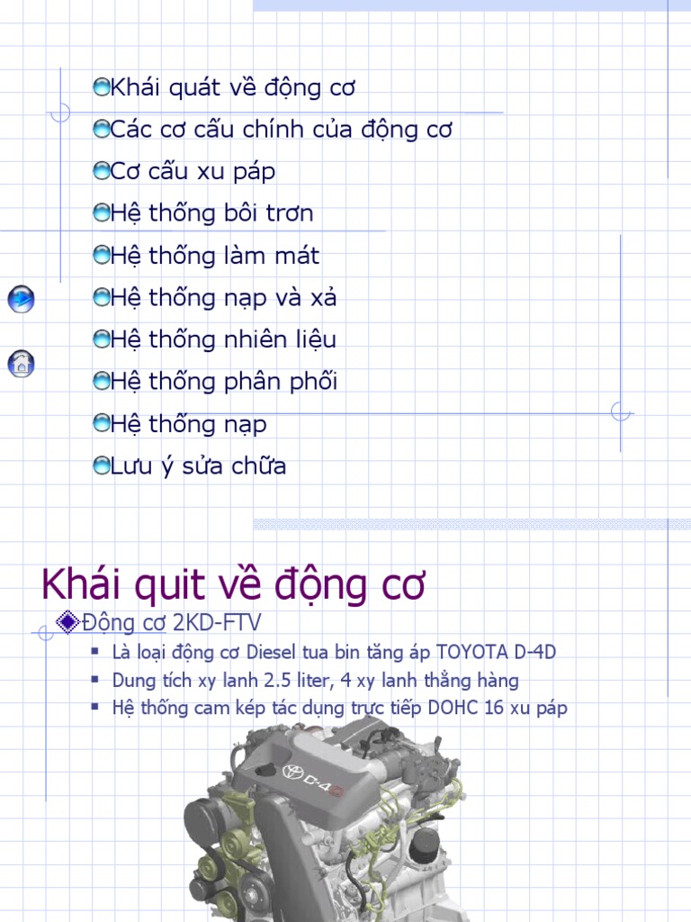 - SLIDE - Tìm Hiểu Về Động Cơ 2KD - FTV Trên Xe Toyota | PDF