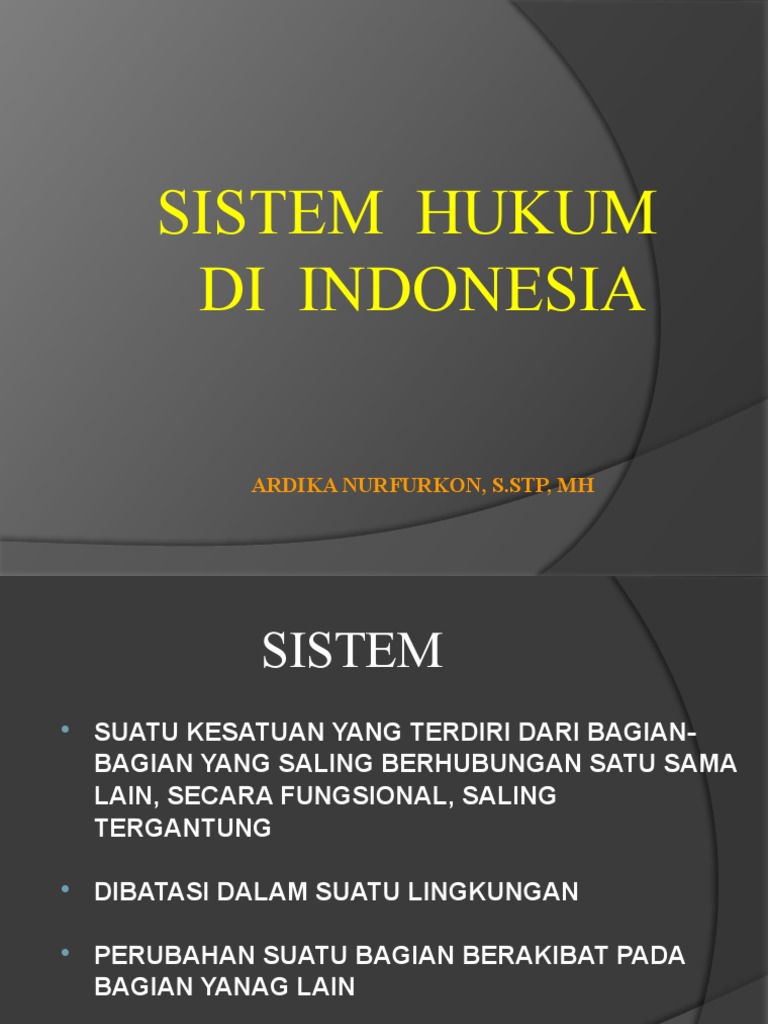 Sistem Hukum Di Indonesia Pdf 