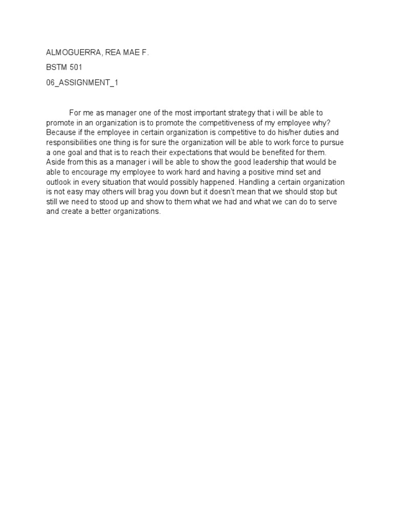 06 Assignment 1 Almoguerra Reamae F bstm501 | PDF