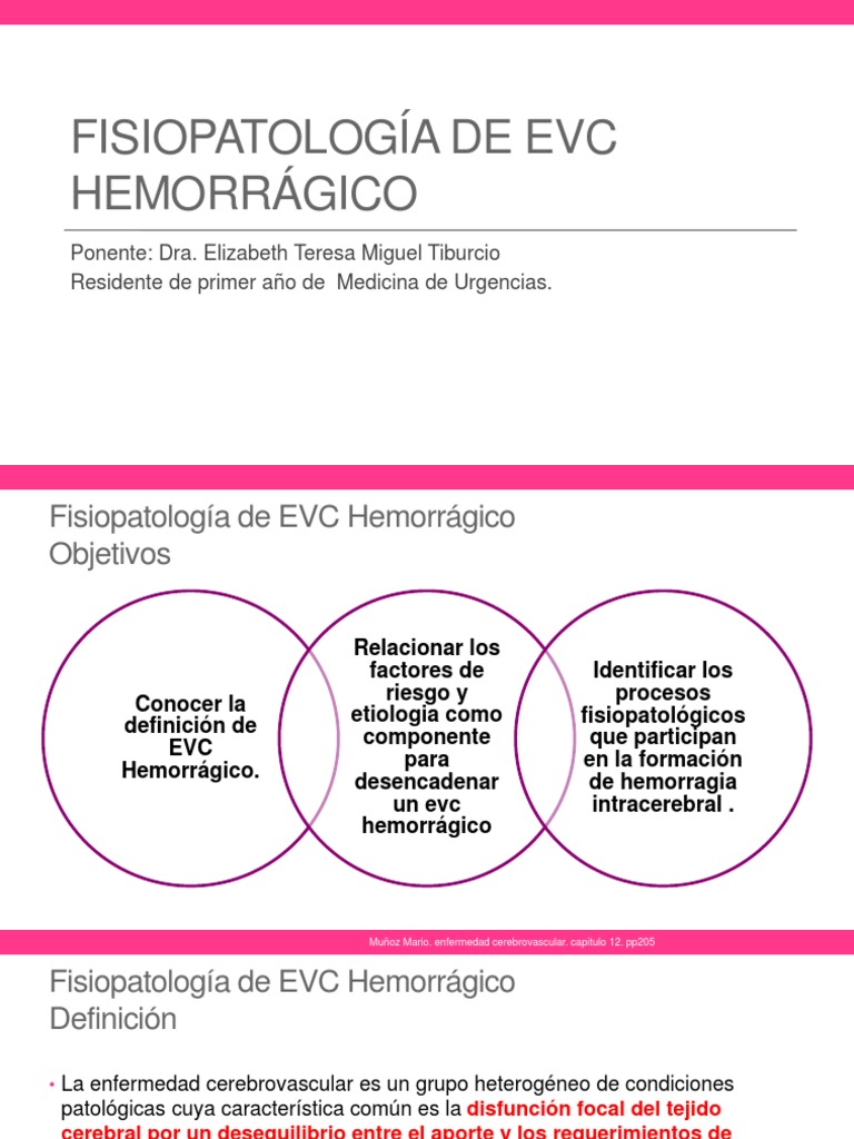 Fisiopatologia de Evc Hemorragico | PDF | Carrera | Hipertensión