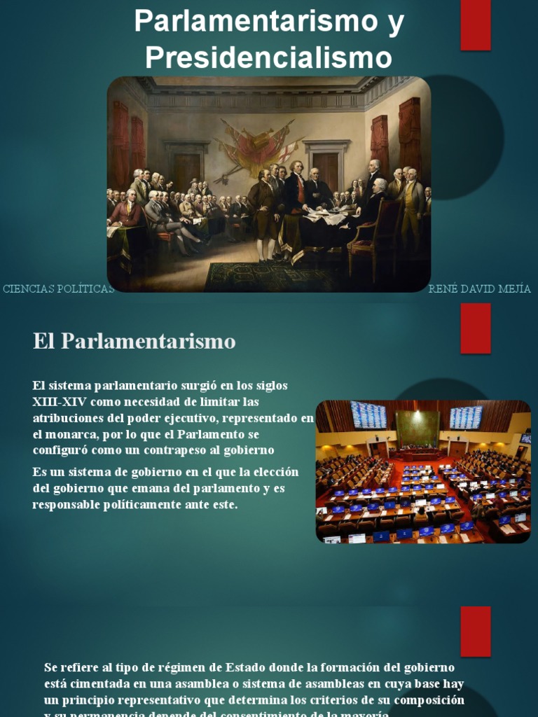 Parlamentarismo y Presidencialismo | PDF | Sistema parlamentario ...