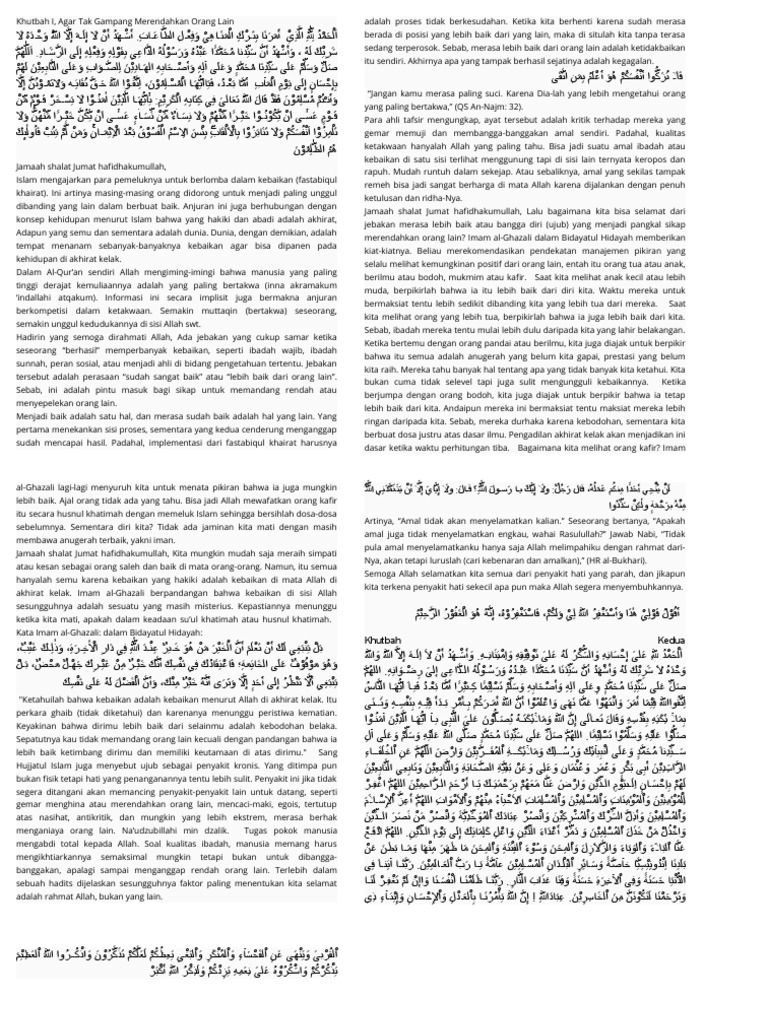 Agar Tak Gampang Merendahkan Orang Lain | PDF