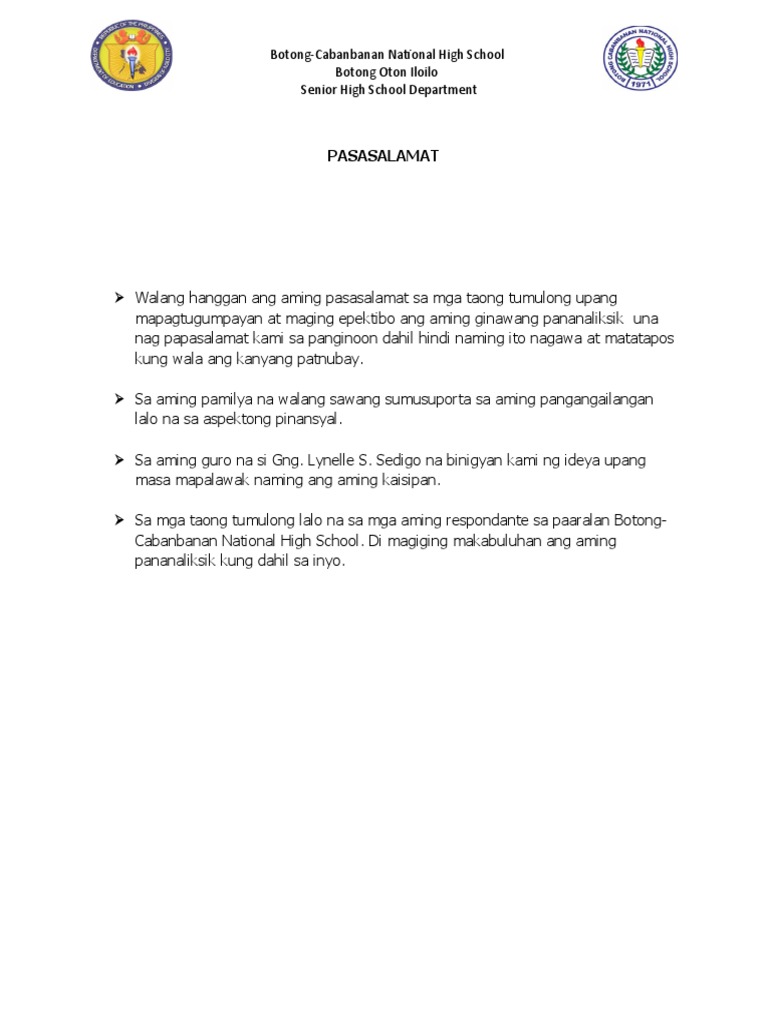 Pasasalamat Pdf