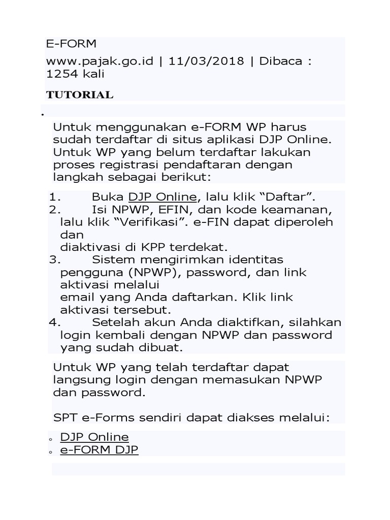 PANDUAN MENGISI Badan Form 1771 | PDF