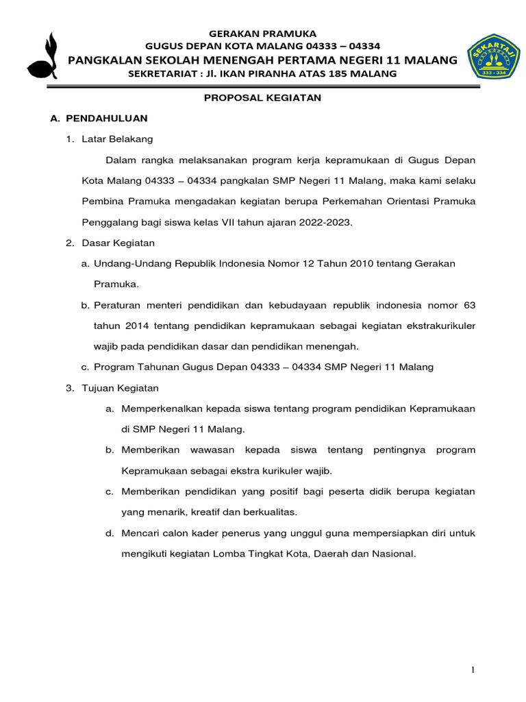 Contoh Proposal Perjusami | PDF