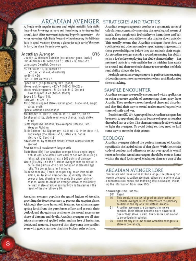Arcadian Avenger | PDF | D20 System | Gary Gygax Games