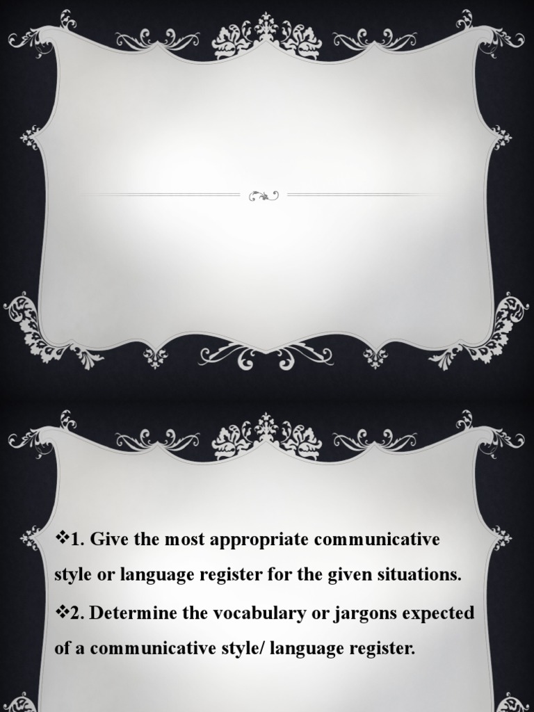 Language Registers | PDF | Communication | Jargon