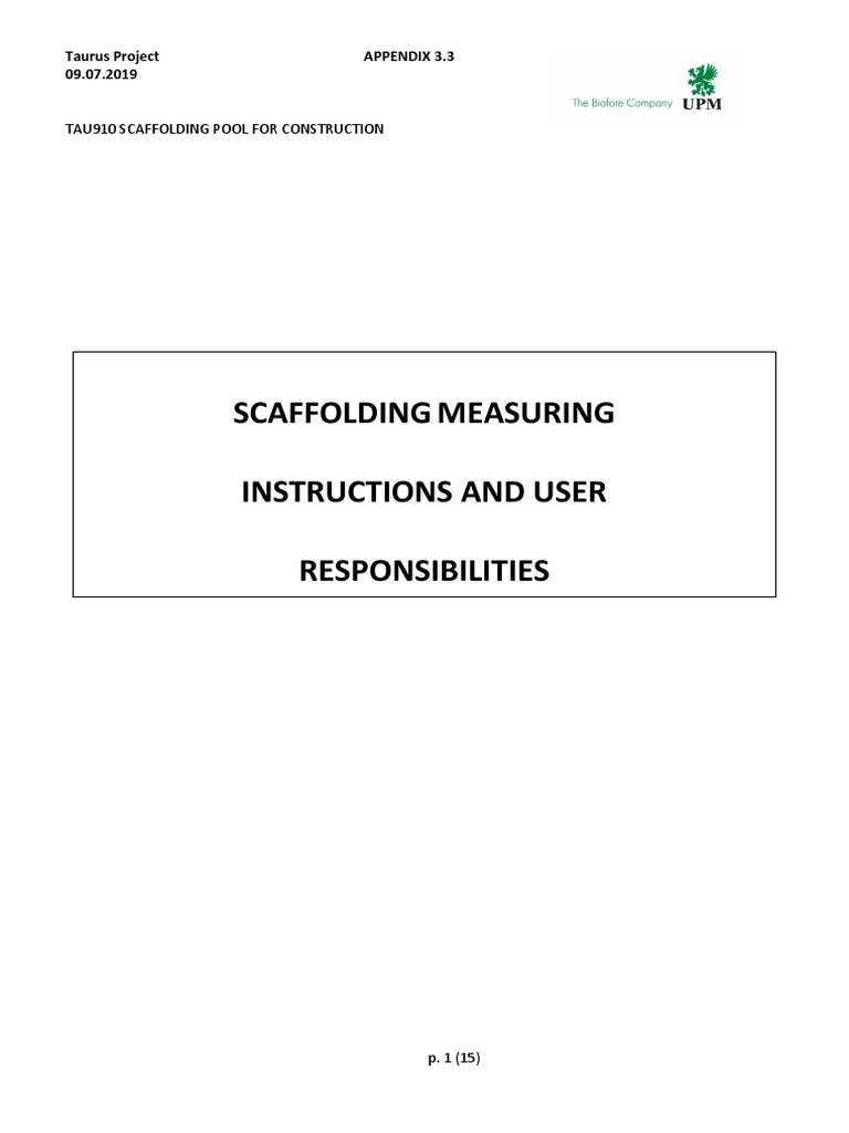 Detailed Instructions for Measuring and Calculating Scaffolding Volumes ...