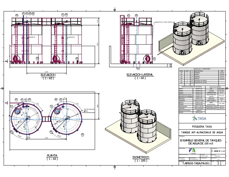 Plano Distribucion General de Tanques | PDF