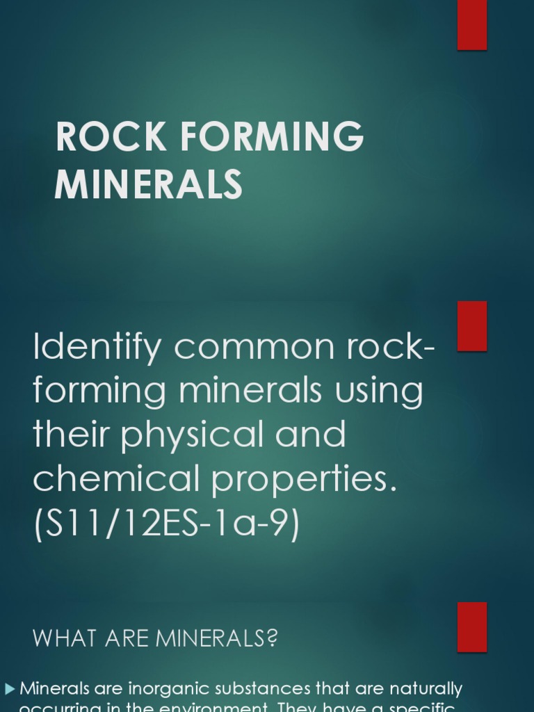 3 Rock Forming Minerals | PDF | Minerals | Chemical Substances