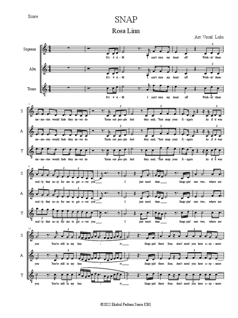 Snap | PDF | Singing | Vocal Music