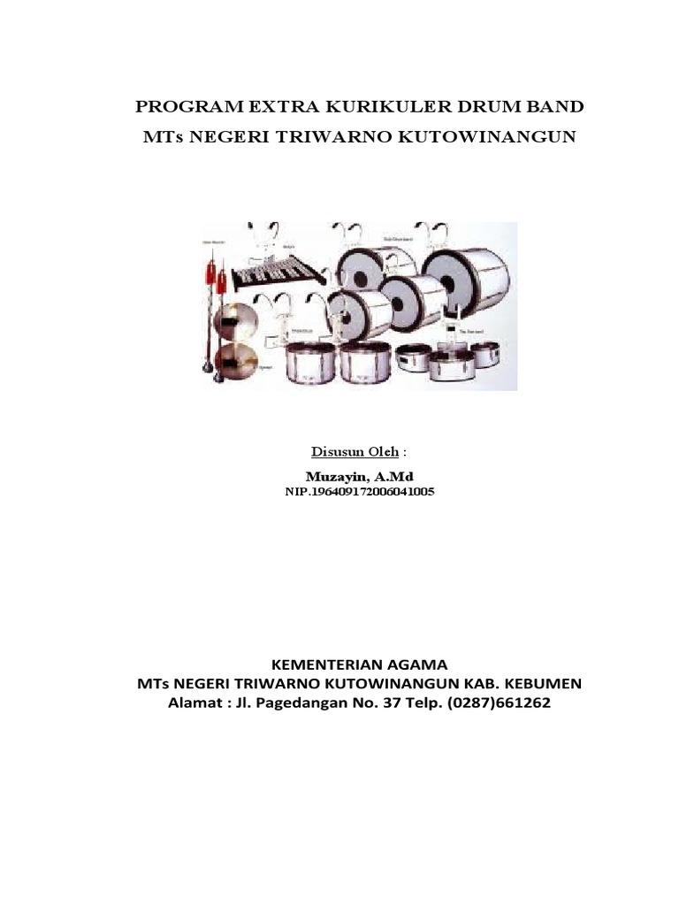 PROGRAM KERJA EKTRA DRUMBAND Mts 7 | PDF