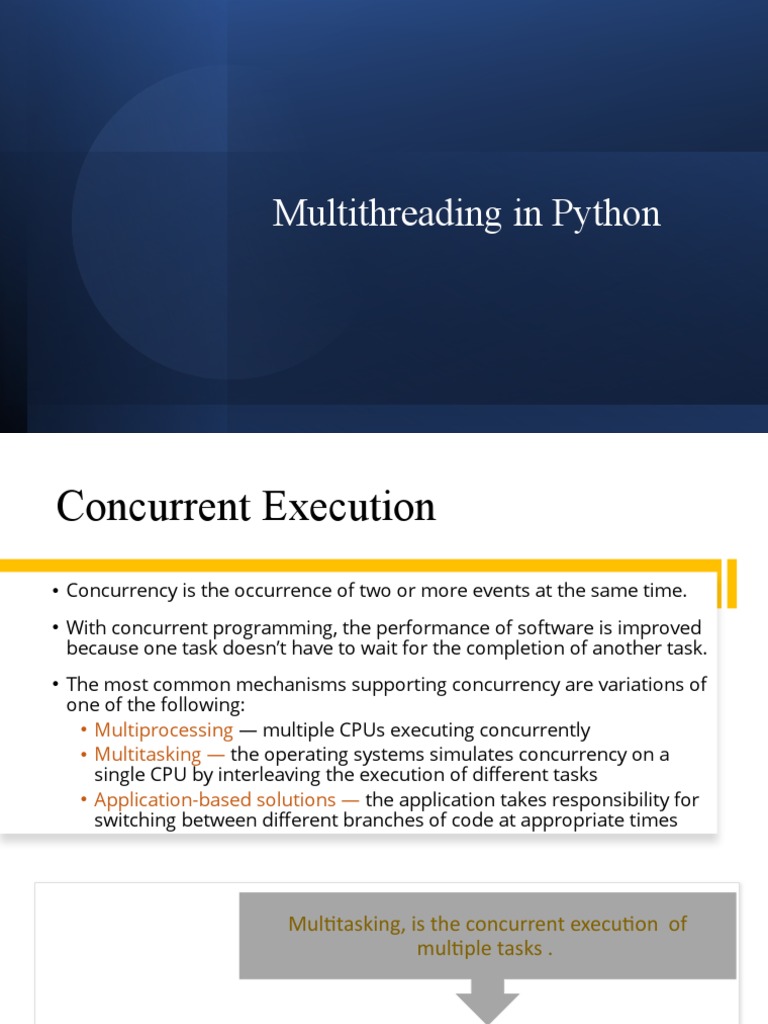 Multithreading in Python | PDF | Thread (Computing) | Process (Computing)