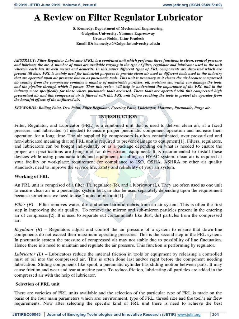 Jetireq06043 FRL | PDF | Lubricant | Pneumatics