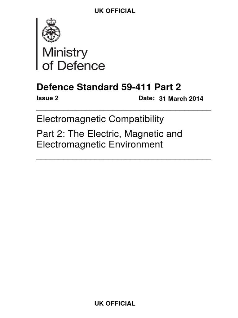 Def Stan 59-411 Part 2 | PDF | Electromagnetic Compatibility | Electrostatic Discharge