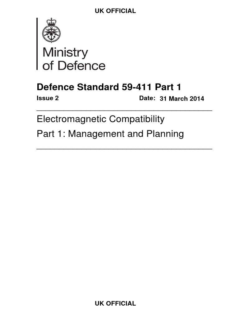Def Stan 59-411 Part 1 | PDF | Electromagnetic Compatibility ...