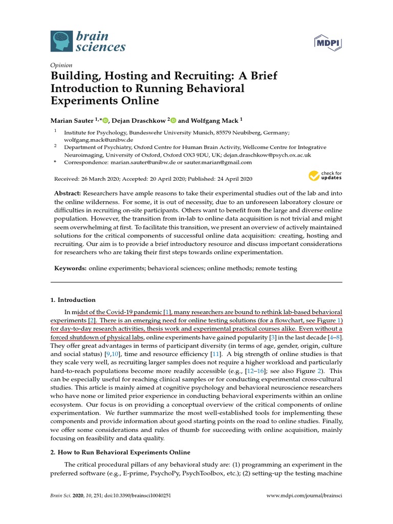Corona Virus and Online Behavioural Experiment | PDF | Incentive ... Corona Virus and Online Behavioural Experiment | PDF | Incentive ...