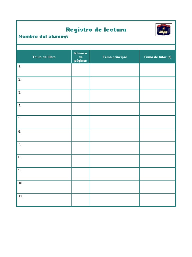 Registro de Lectura | PDF