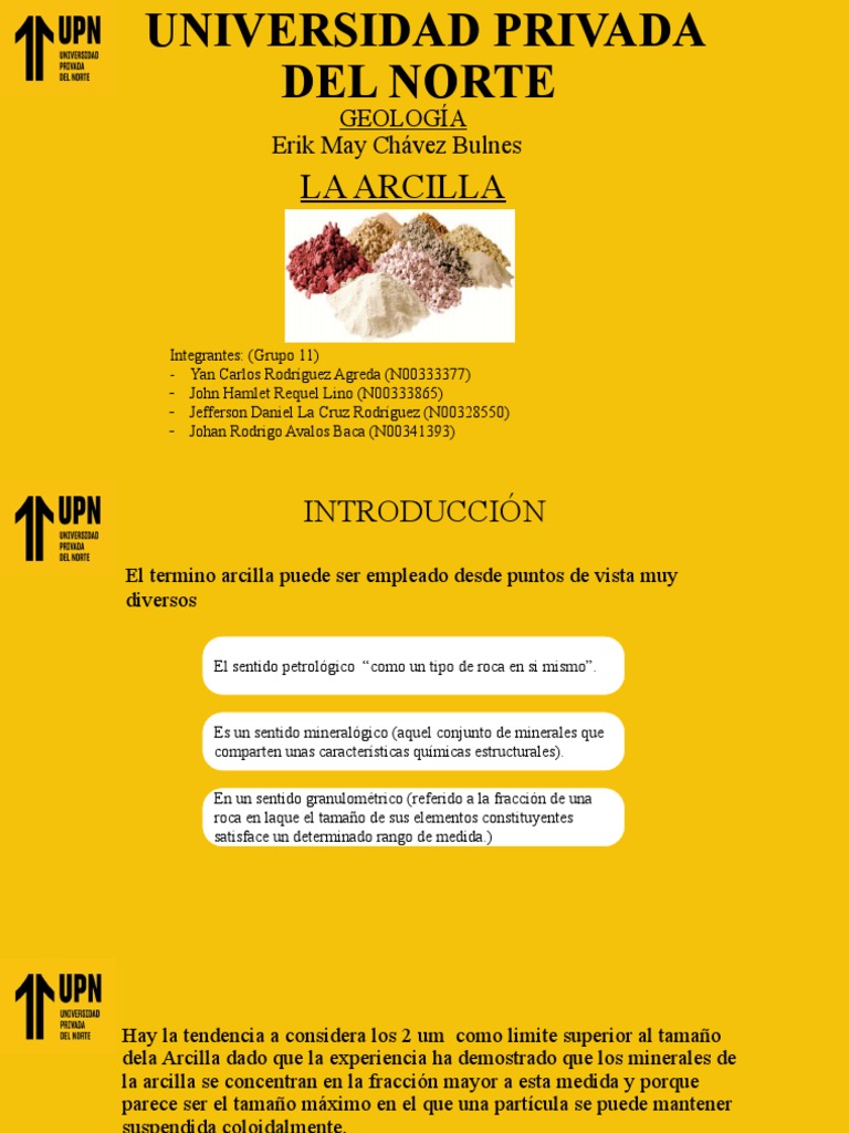 Análisis de las propiedades y tipos de arcilla | PDF | Arcilla | Minerales