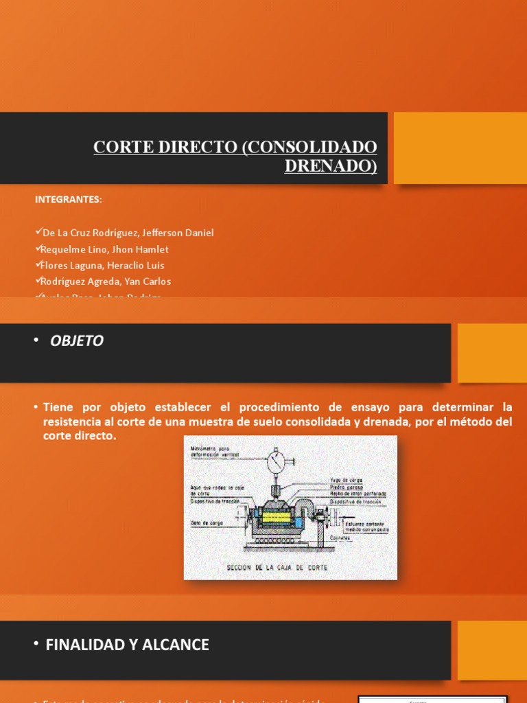 Corte Directo (Consolidado Drenado) | PDF | Física Aplicada e ...