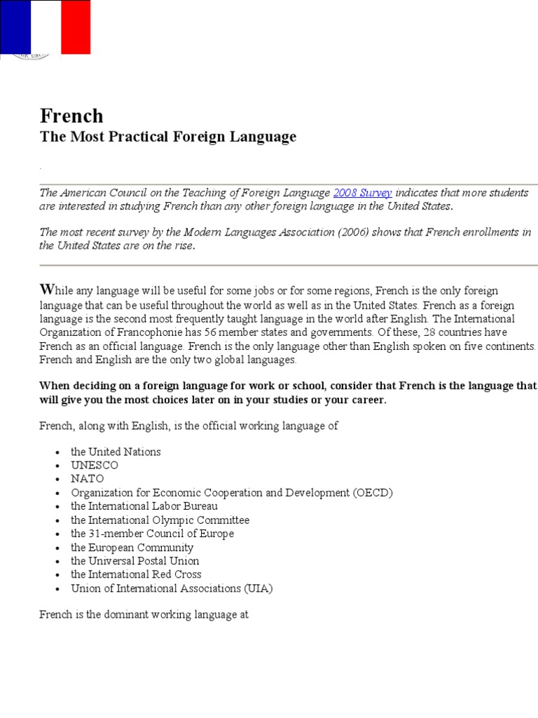 Why Study French | PDF | France | French Language