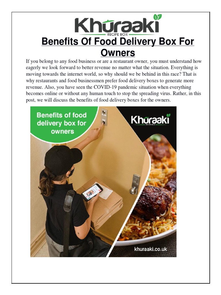 Benefits of Food Delivery Box For Owners | PDF | Restaurants | Business ...