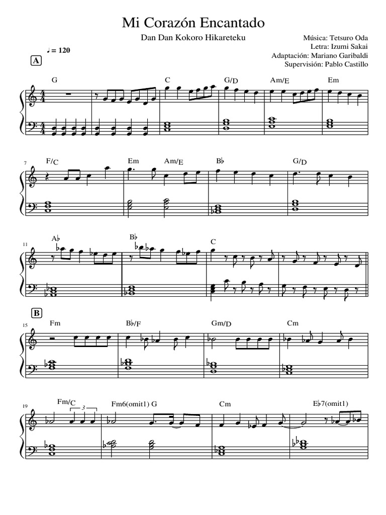 Mi Corazón Encantado - Piano. | PDF