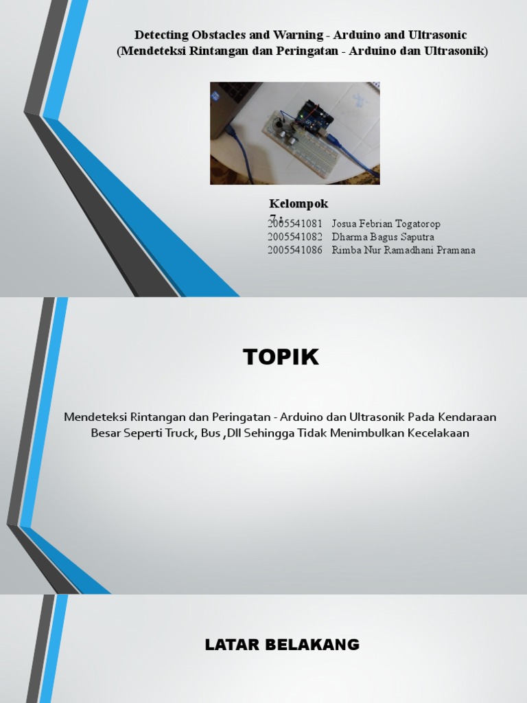 Kelompok 7 - 081 - 082 - 086 - Detecting Obstacles and Warning ...