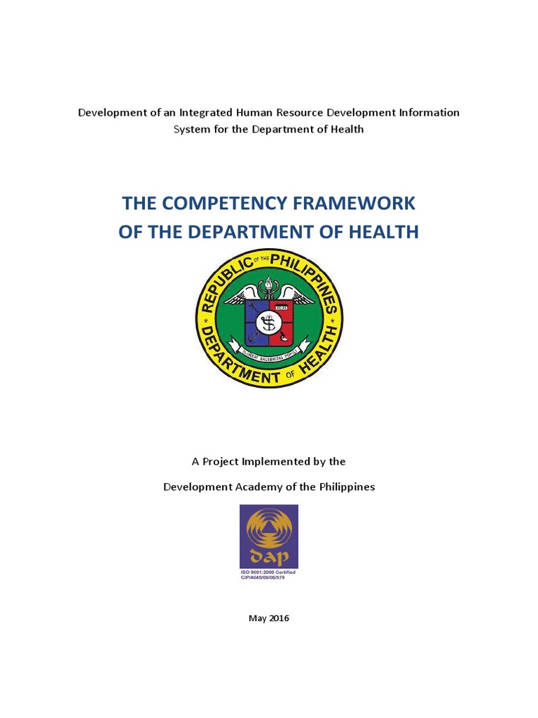 Draft DOH Competency Framework 2016 | PDF | Competence (Human Resources ...