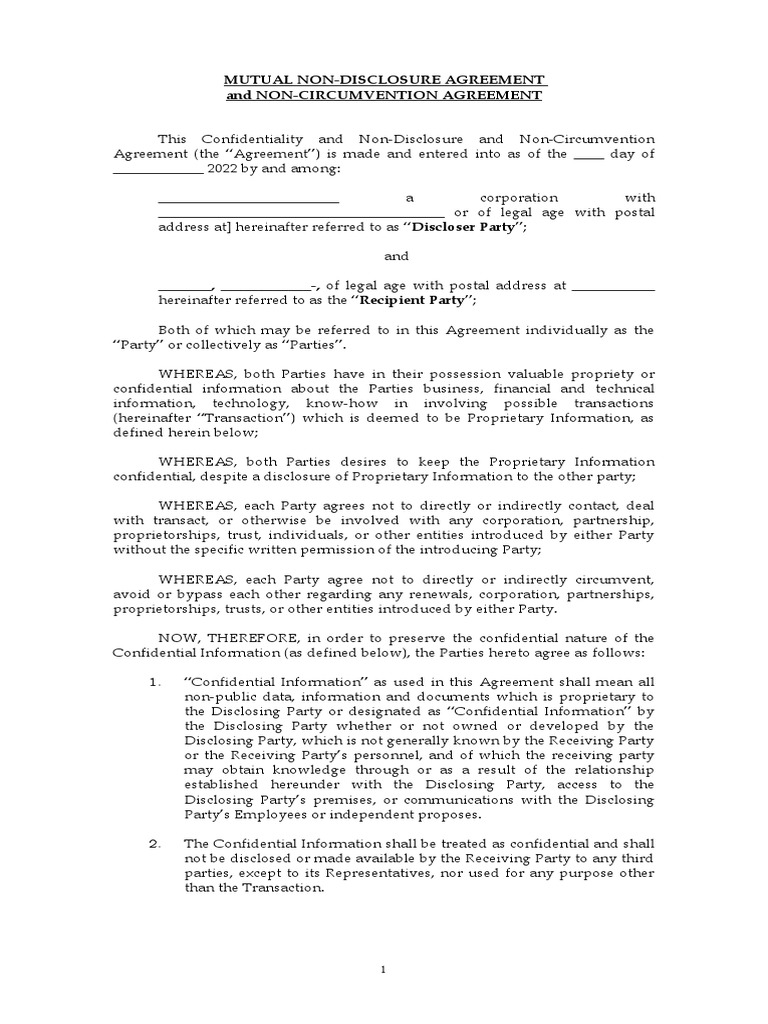New ND With NC Agreement | PDF | Non Disclosure Agreement | Arbitration
