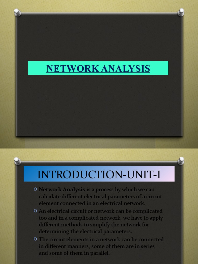 Introduction Unit I | PDF | Electrical Network | Network Analysis (Electrical Circuits)