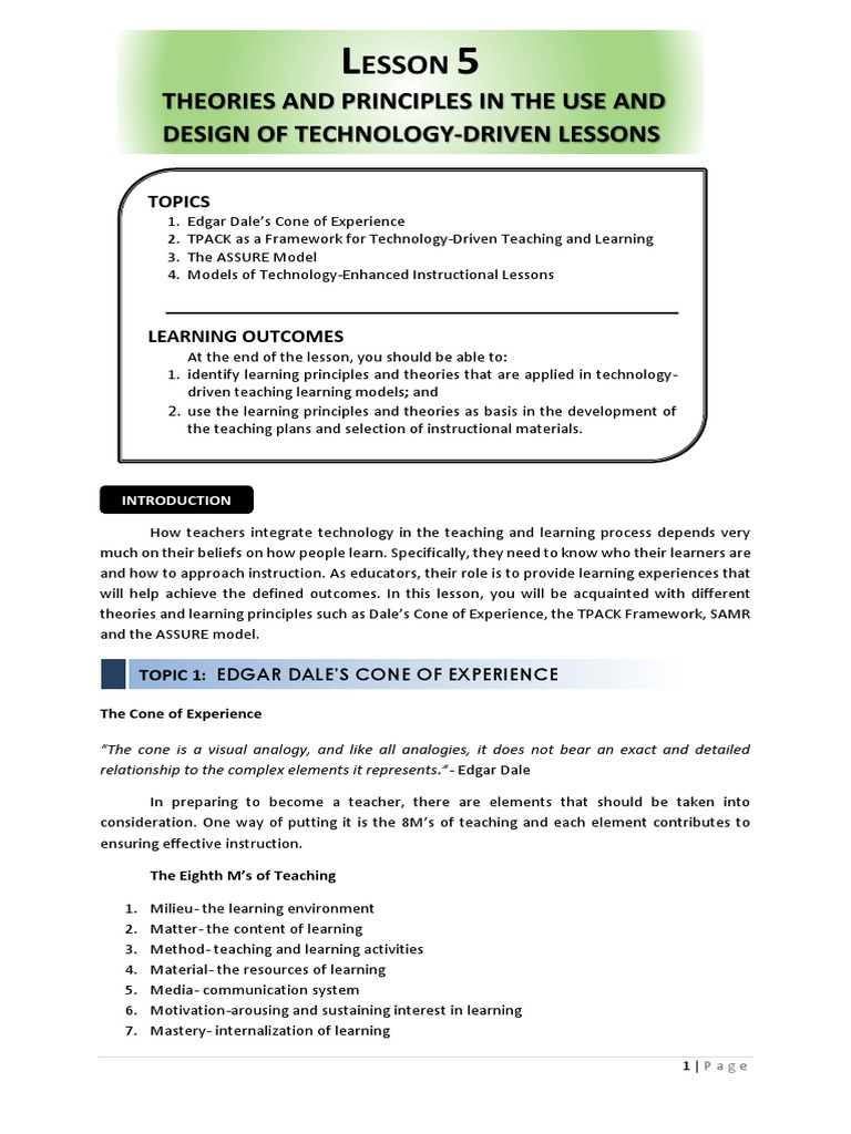 TTL 1 Lessons 5 | PDF | Teaching Method | Learning