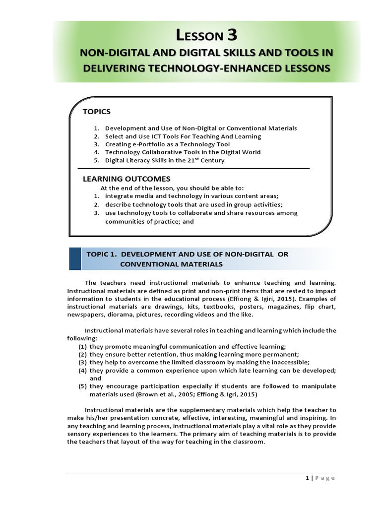 TTL 1 Lesson 3 | PDF | Qr Code | Teaching Method