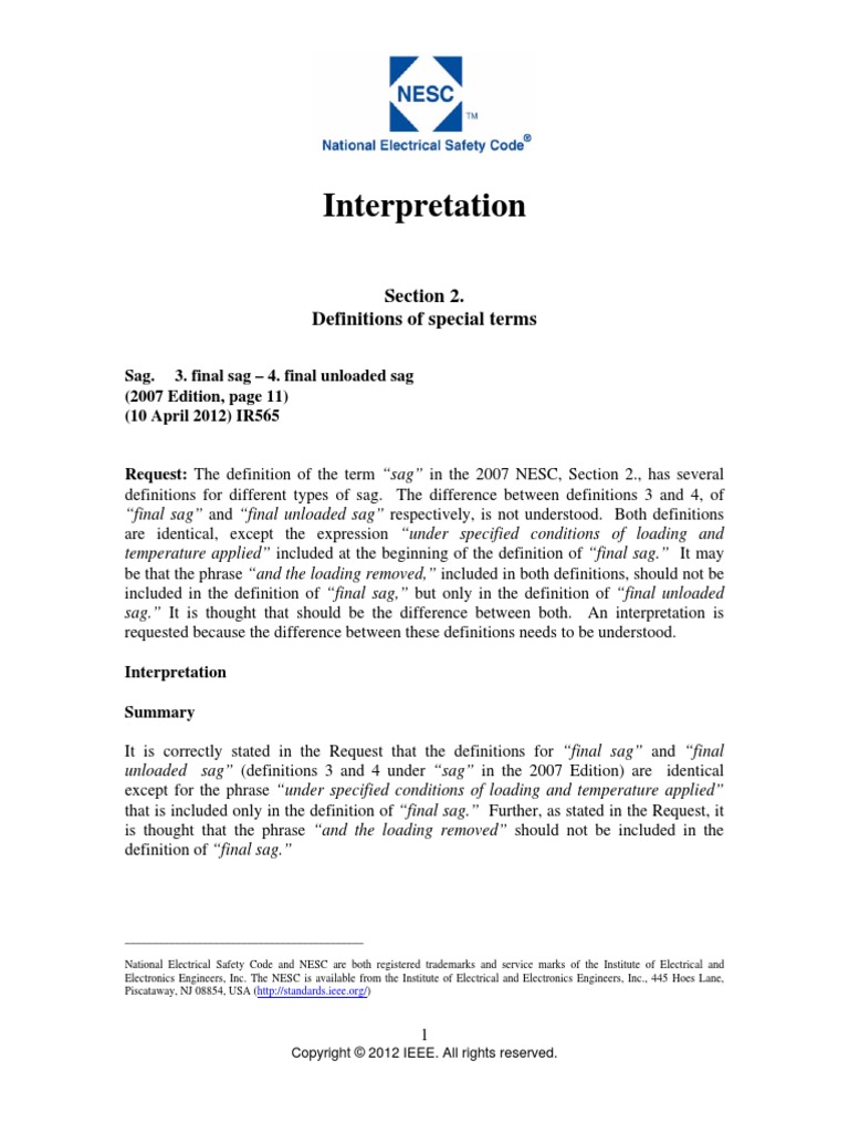 Sag & Tension Calculation | PDF