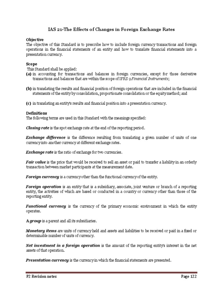 Summary of MFRS 121 | PDF