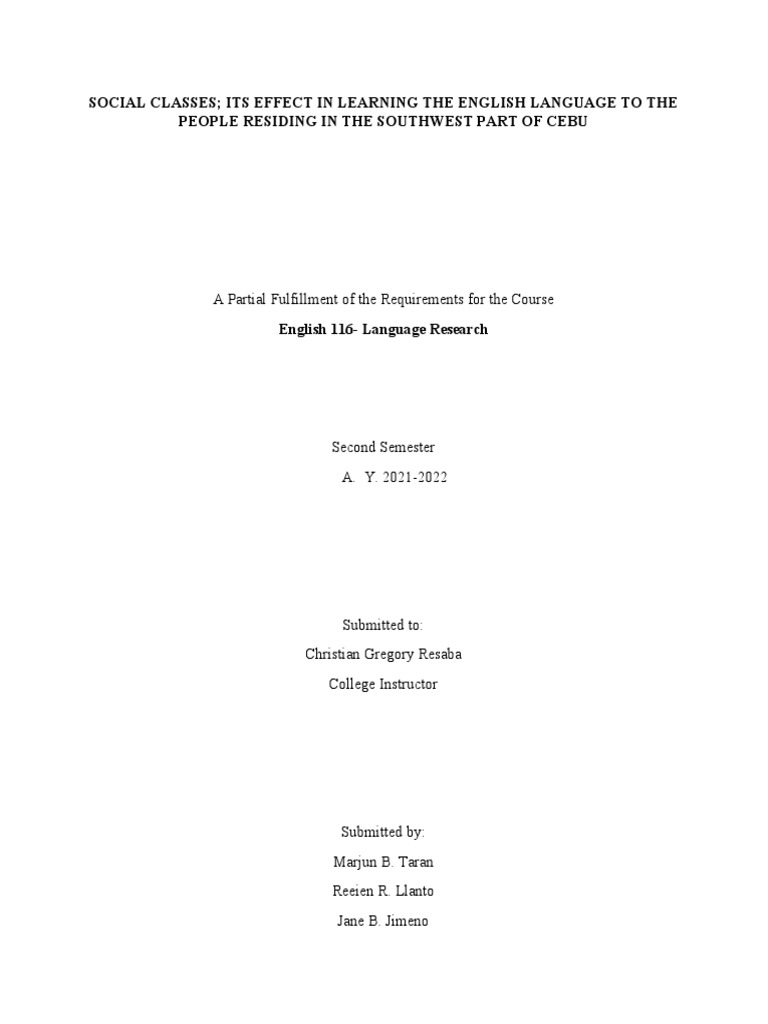 Language Research | PDF | Social Stratification | Sociolinguistics