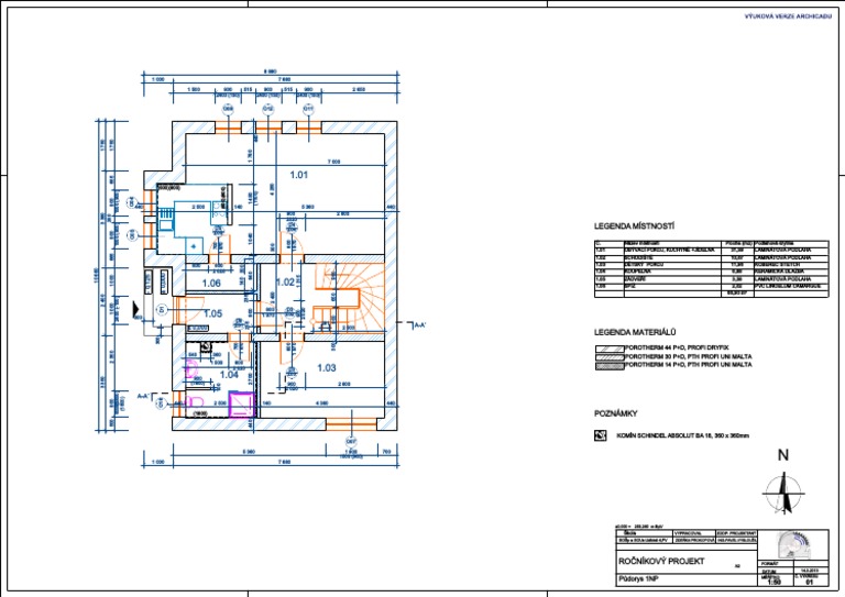 01 Půdorys 1NP | PDF
