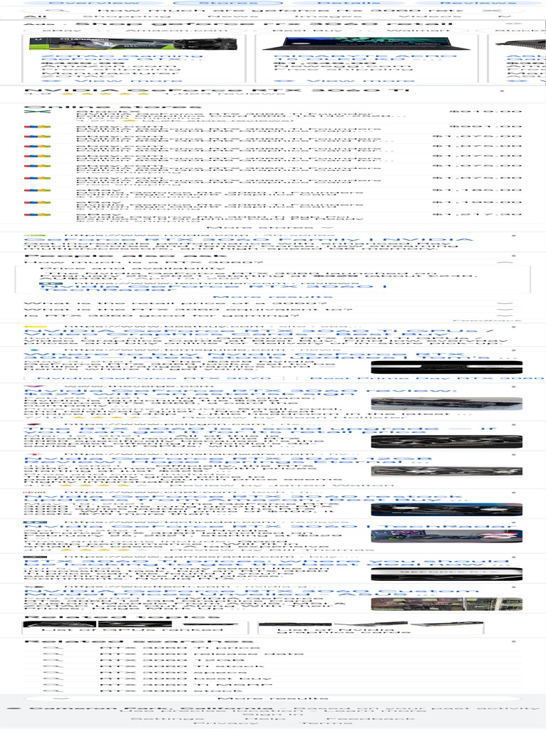 How Much Are Geforce RTX 3060 Retail - Google Search | PDF | Personal ...