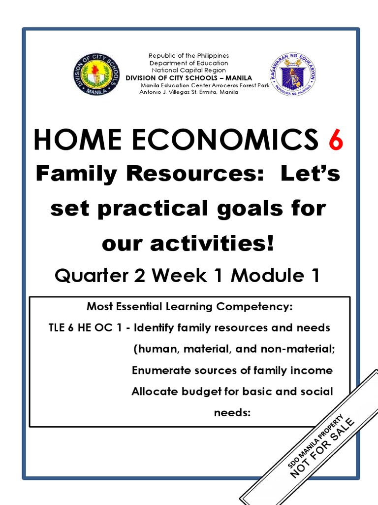 TLE-HE 6 - Q2 - Mod1 | PDF | Income | Resource