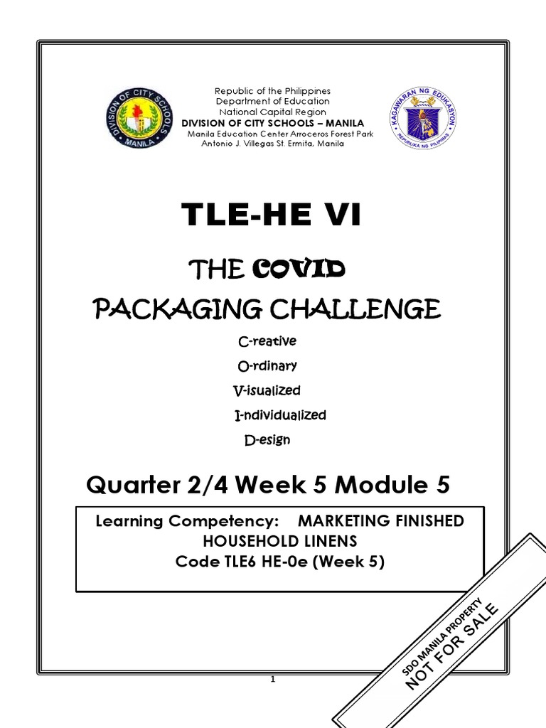 TLE-HE 6 - Q2 - Mod5 | PDF | Advertising | Packaging And Labeling